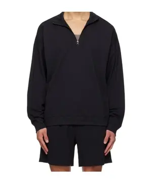 SKIMS Half-zip Sweatshirt - Black