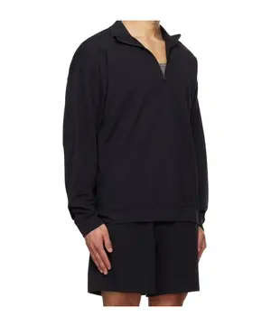 SKIMS Half-zip Sweatshirt - Black