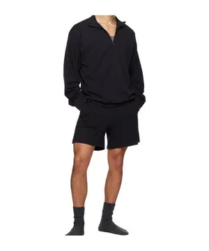 SKIMS Half-zip Sweatshirt - Black