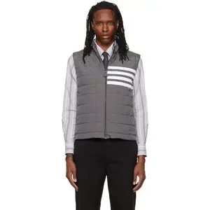 Thom Browne 4-bar Ripstop Vest - Dark Gray