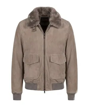MOORER Long-sleeve Leather Jacket