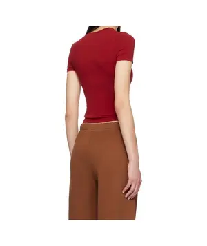 SKIMS Crew Neck Short-sleeved T-shirt - Brown