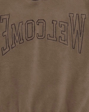 MAISON MARGIELA Solid-color Suede Sweatshirt