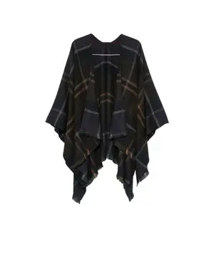 Barbour Tartan Wrap Poncho - No