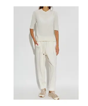 Fabiana Filippi Drawstring Waist Athletic Pants