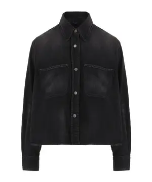 HAIKURE Cropped Denim Shirt