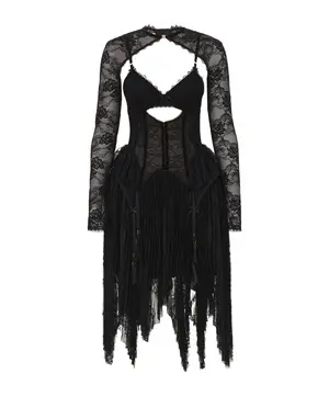 Zimmermann Valiant Lingerie Mini Dress - Black