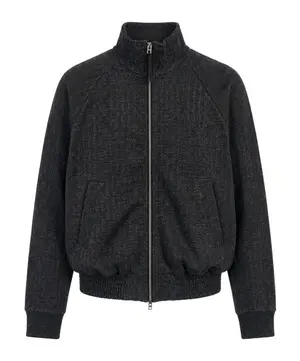 TOM FORD Herringbone Pattern Zip-up Jacket