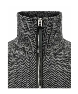 TOM FORD Herringbone Pattern Zip-up Jacket