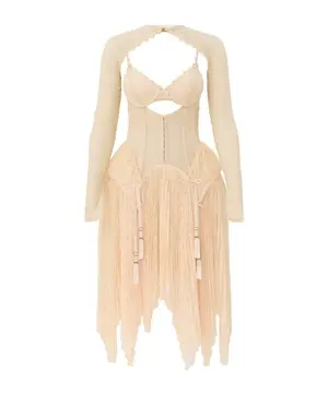 Zimmermann Valiant Lingerie Mini Dress - Cream
