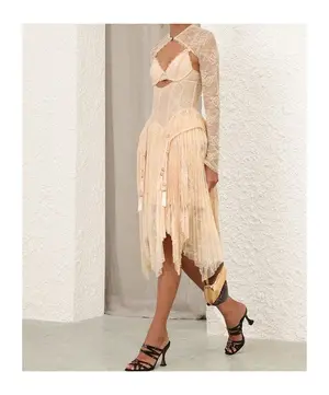 Zimmermann Valiant Lingerie Mini Dress - Cream