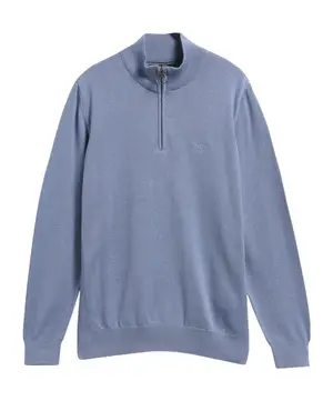 Barbour Quarter-zip Knit Jumper - Blue