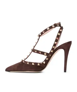 Valentino Garavani Rivet High Heel Pumps - Red