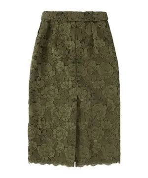 Simone Rocha Peeling Floral-lace Midi Skirt