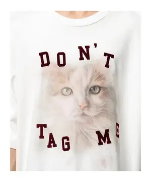 Mihara Yasuhiro Cat-printed T-shirt