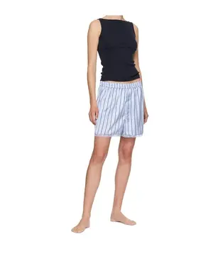 SKIMS Woven Shiny Lace Boxer Shorts