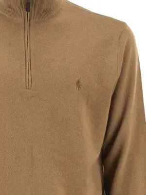Polo Ralph Lauren Half-zip Long-sleeve Sweater - Nude