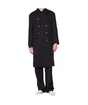 Officine Générale Double-breasted Coat - Dark Navy
