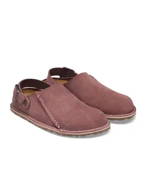 BIRKENSTOCK Lutry Premium Suede Clogs - Pepper