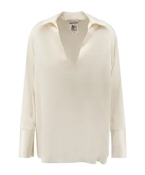 SEMICOUTURE V-neck Collared Shirt - No