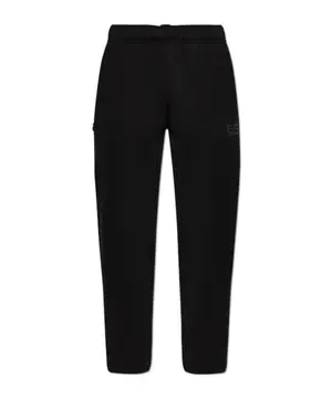 EA7 Elastic-waist Athletic Pants - Black