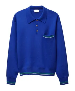 Versace Jacquard Wool-knit Polo Sweater