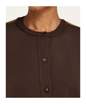 FERRAGAMO Cardigan With Silk Panel Detail