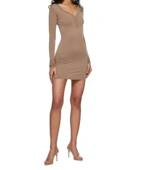 SKIMS Ribbed Knitted Dress