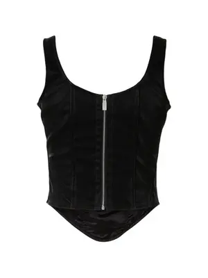 Off-White Zip-up Corset Top