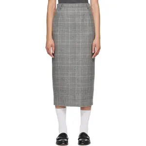 Thom Browne High-waisted Plaid Flannel Skirt