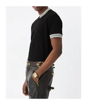 Versace Stretch Cotton-jersey Slim T-shirt