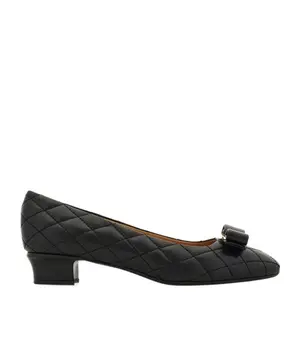 FERRAGAMO Quilted Vara Bow Pump
