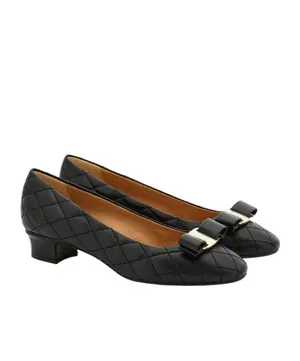 FERRAGAMO Quilted Vara Bow Pump