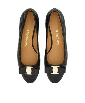 FERRAGAMO Quilted Vara Bow Pump