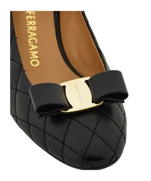 FERRAGAMO Quilted Vara Bow Pump