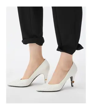 Versace Leather Pumps 90 Mm - White