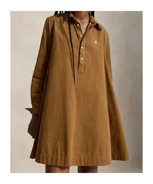 Polo Ralph Lauren Corduroy Shirtdress - Tan