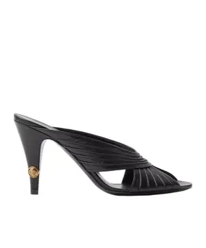 Versace Nappa Mules 90 Mm - Black