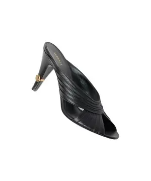 Versace Nappa Mules 90 Mm - Black