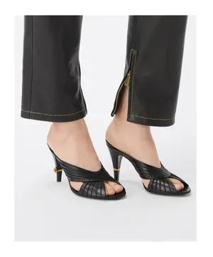 Versace Nappa Mules 90 Mm - Black