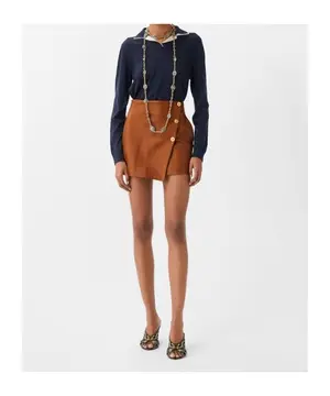 Versace Nappa Plonge Mini Skirt