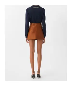 Versace Nappa Plonge Mini Skirt