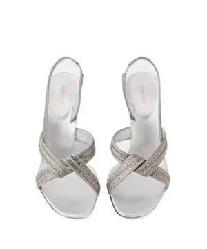 Versace Embellished Slingback Pumps