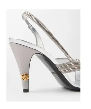Versace Embellished Slingback Pumps