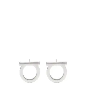 FERRAGAMO Logo Earrings - White