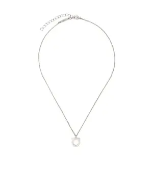 FERRAGAMO Gancini Pendant Necklace - White