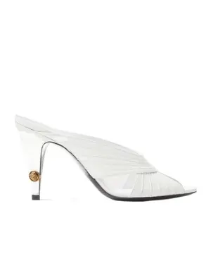 Versace Nappa Mules 90 Mm - White