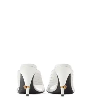 Versace Nappa Mules 90 Mm - White