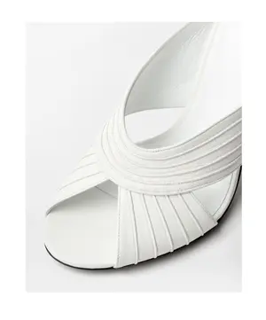Versace Nappa Mules 90 Mm - White