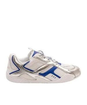 Versace Mesh Lace-up Sneakers - Bluesilver